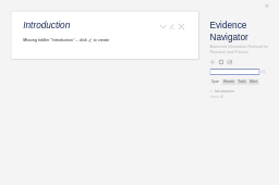 Evidence Navigator — Advanced Information Retrieval for Research and ...
